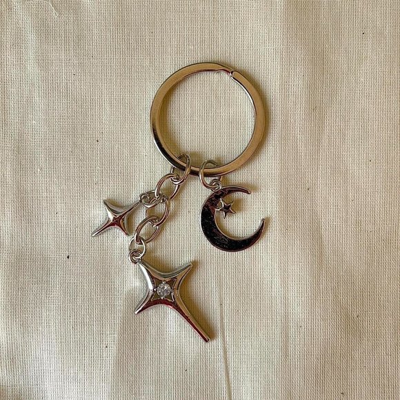 Accessories | Y2k 200s Star Moon Pendant Keyring For Keychain | Poshmark